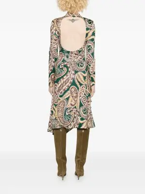 Etro Paisley Print Midi Dress