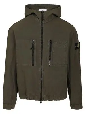 Stone Island Organic Cotton Ripstop Hooded Overshirt