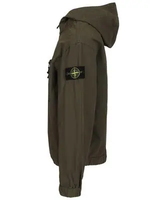 Stone Island Organic Cotton Ripstop Hooded Overshirt