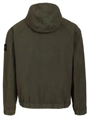 Stone Island Organic Cotton Ripstop Hooded Overshirt - Gray