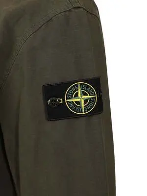 Stone Island Organic Cotton Ripstop Hooded Overshirt - Gray