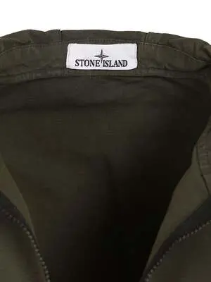 Stone Island Organic Cotton Ripstop Hooded Overshirt - Gray