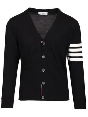 Thom Browne Classic 4-bar Merino Wool Cardigan - Blue