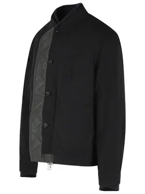 Sacai And Green Polyamide Reversible Jacket