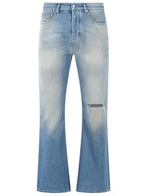 Amiri Slash Bootcut' Light Denim Jeans - Blue