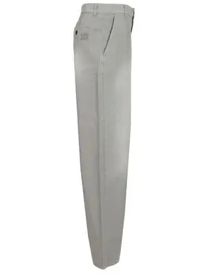 Miu Miu Cotton Wide Fit Trousers - Gray
