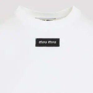Miu Miu Logo Patch T-shirt - White
