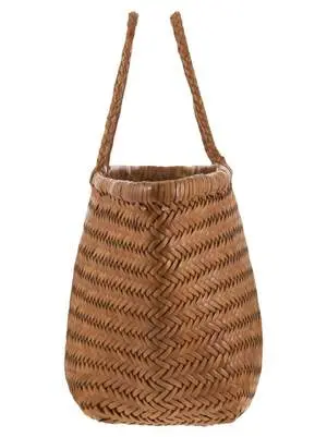 Dragon Diffusion Triple Jump Big Woven Leather Bag - Brown