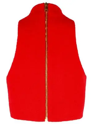 Balmain Virgin Wool Top - Red