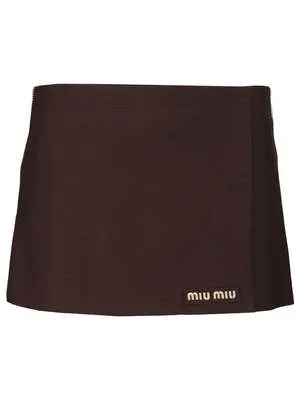 Miu Miu Sports Miniskirt - Brown