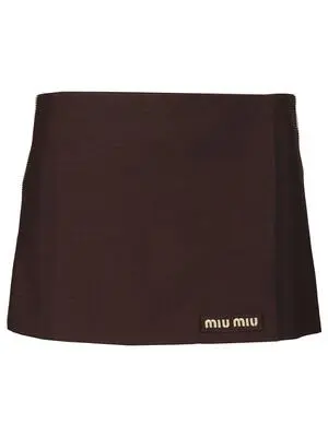 Miu Miu Sports Miniskirt - Brown