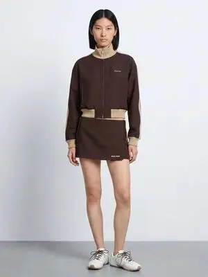 Miu Miu Sporty Mohair Miniskirt - Brown