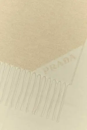 Prada Sand Silk Blend Scarf