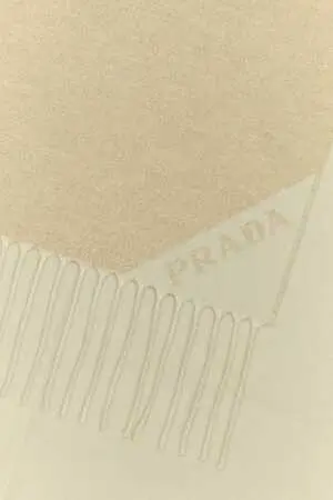Prada Sand Silk Blend Scarf - Brown