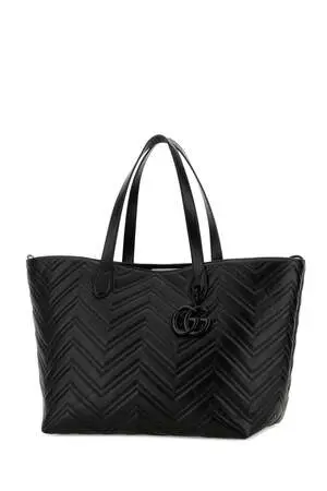 Gucci Leather Large Gg Marmont Shopping Bag