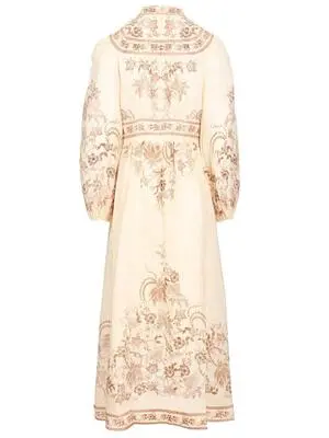 Zimmermann Indra Plunge Midi Dress