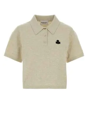 Isabel Marant Étoile Cotton Blend Althea Polo Shirt - Brown