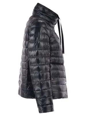 Herno Reversible Ultra-light Nylon Down Jacket With Funnel Neck