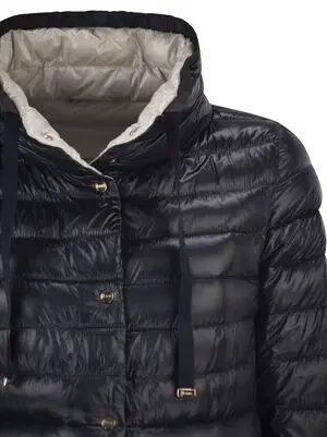 Herno Reversible Ultra-light Nylon Down Jacket With Funnel Neck
