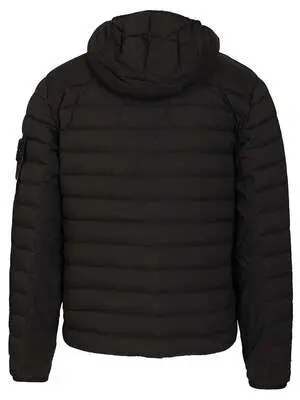 Stone Island Hooded Down Jacket In Stretch Fabric