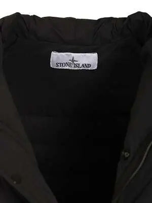 Stone Island Hooded Down Jacket In Stretch Fabric