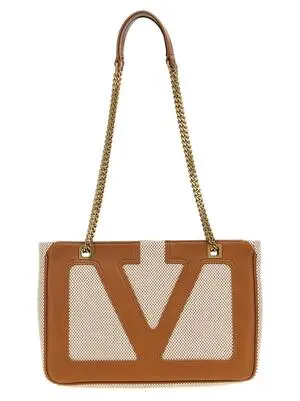 Valentino Garavani Viva Superstar' Small Shopping Bag - Cream