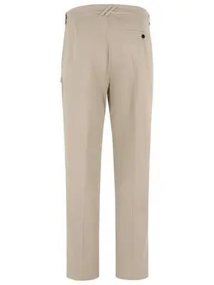 Burberry Charlton' Beige Cotton Pants