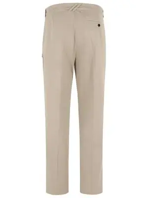 Burberry Charlton' Beige Cotton Pants - Cream