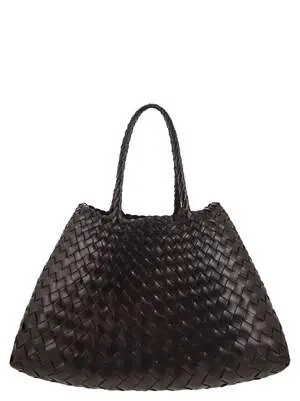 Dragon Diffusion Santa Croce Small Woven Leather Bag - Brown