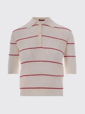Max Mara Wool And Silk Knit Polo Shirt - White