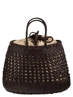 Dragon Diffusion Santa Cano Braided Leather Bag - Brown