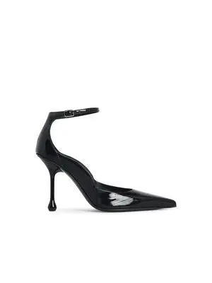 JIMMY CHOO Quinci 95 Leather Pumps - Black