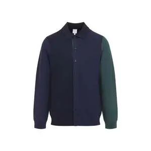 Paul Smith Wool Knit Cardigan Shirt - Blue