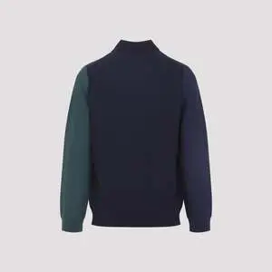 Paul Smith Wool Knit Cardigan Shirt - Blue