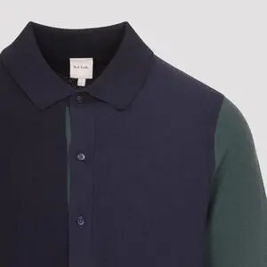 Paul Smith Wool Knit Cardigan Shirt - Blue