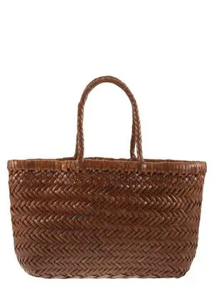 Dragon Diffusion Gora Woven Leather Handbag - Brown