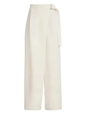 Brunello Cucinelli Pants With Adjustable Belt - White