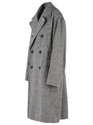 Dries Van Noten Rascott' Grey Wool Coat