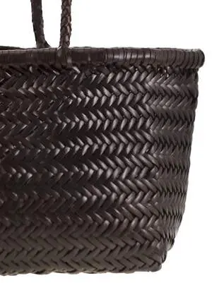 Dragon Diffusion Triple Jump Woven Leather Bag - Brown
