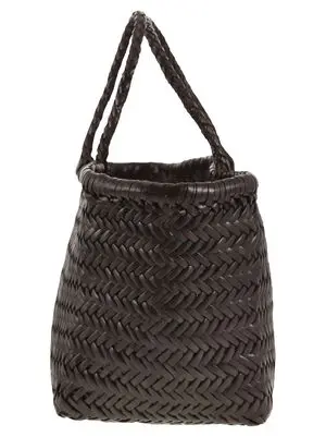 Dragon Diffusion Woven Leather Bag - Brown