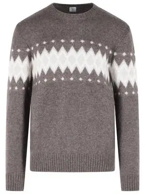 Eleventy Cashmere And Silk Blend Sweater - Brown