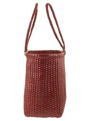 Dragon Diffusion Weave Braided Leather Bag L - Red