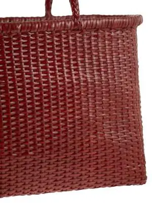 Dragon Diffusion Weave Braided Leather Bag L - Red
