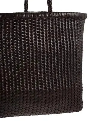 Dragon Diffusion Weave Braided Leather Bag L - Brown