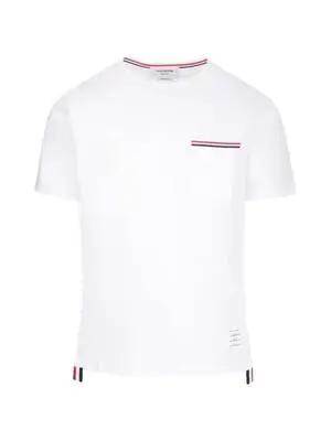 Thom Browne Rwb Stripe T-shirt - White