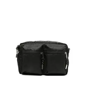 Fendi Ff Logo Jacquard Shoulder Bag - Black