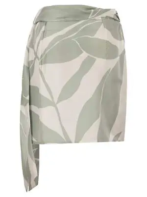 Max Mara Mxmstrano Printed Pure Silk Wrap Skirt - Multicolor