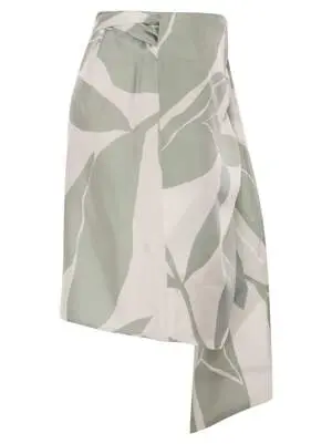 Max Mara Mxmstrano Printed Pure Silk Wrap Skirt - Multicolor