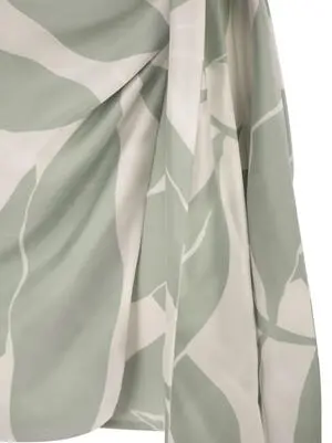 Max Mara Mxmstrano Printed Pure Silk Wrap Skirt - Multicolor