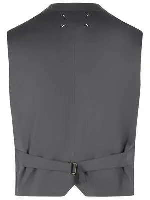 MAISON MARGIELA Grey Cotton And Silk Vest